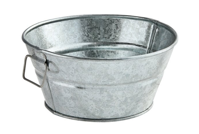 Round Galvanized Metal Tub 6" x 3" | Richloam General Store